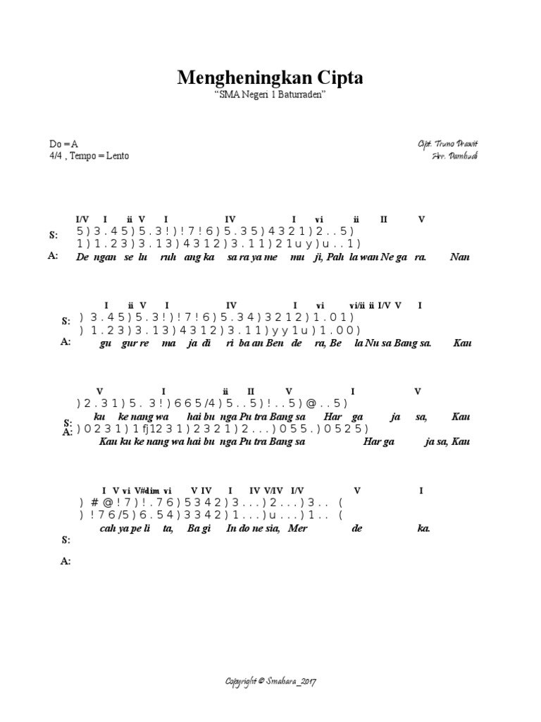 Mengheningkan Cipta (2 Suara) | PDF