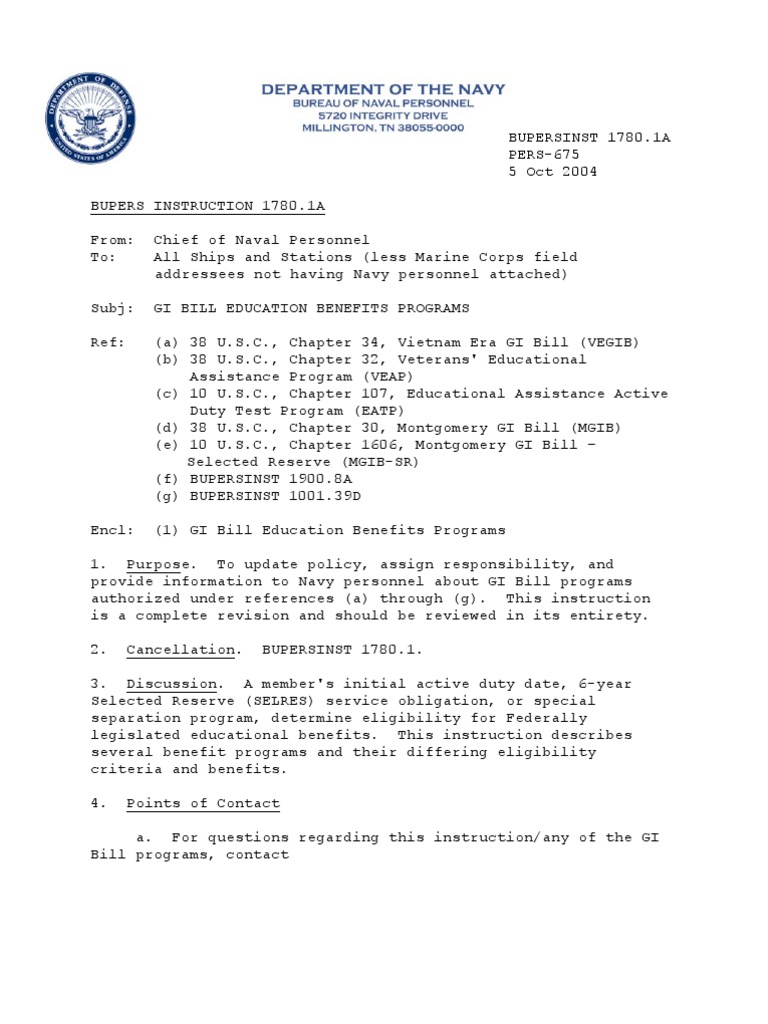 GI Bill Education Benefits Overview | PDF | G.I. Bill | Officer (Armed ...