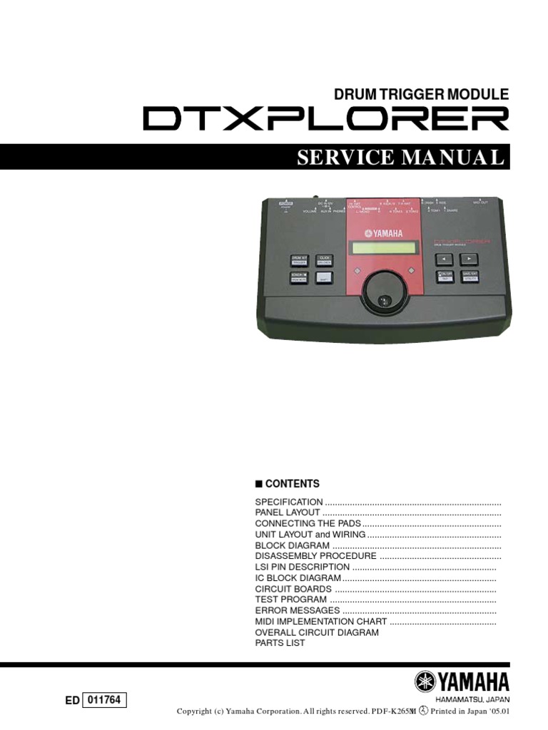 Yamaha Dtxplorer | PDF | Drum Kit | Specification (Technical Standard)