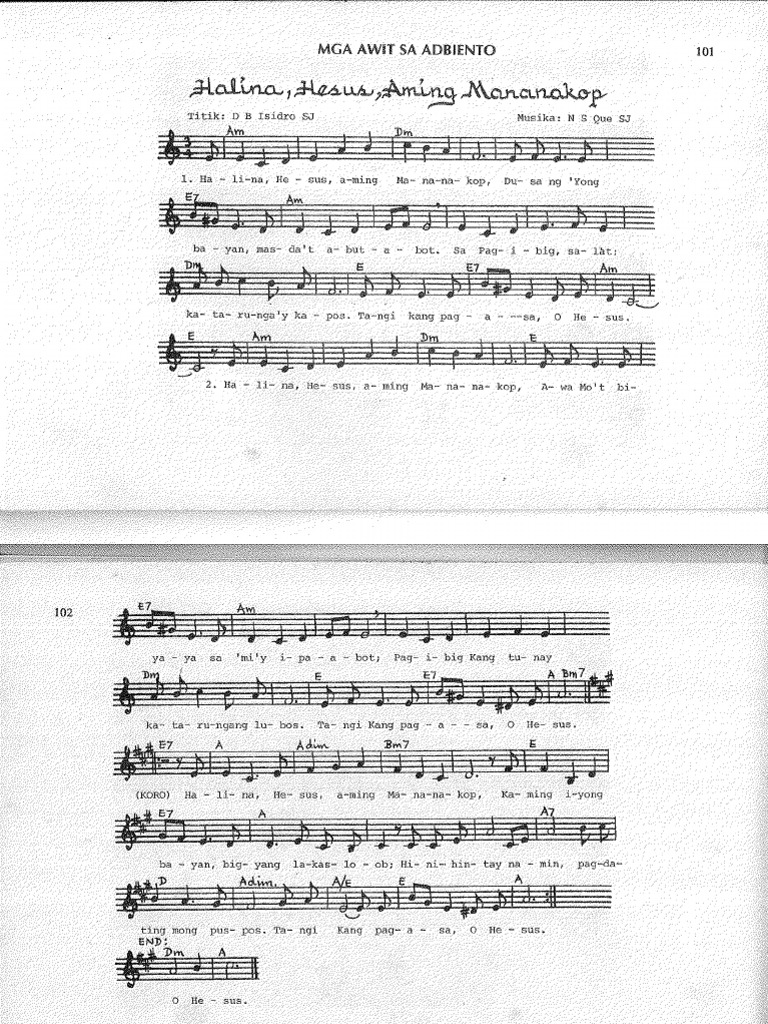 Mga Awit Sa Adbiento PDF | PDF