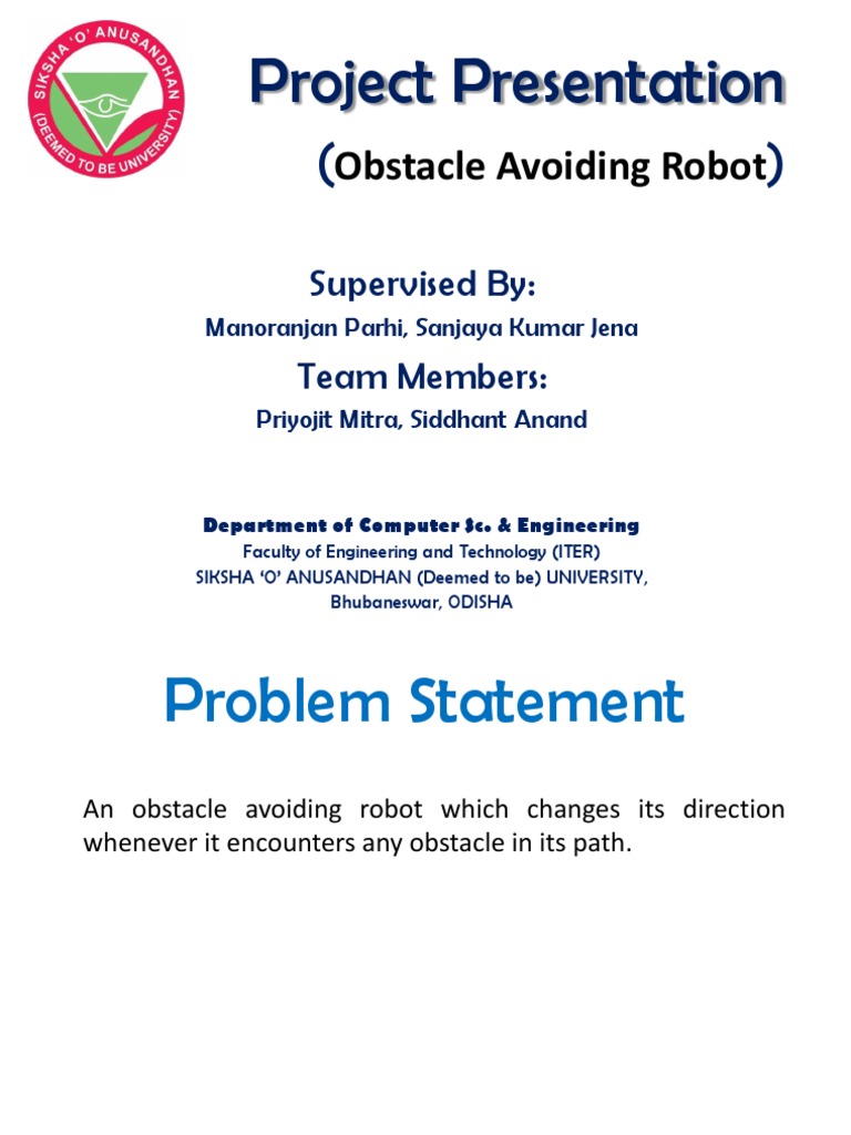 Obstacle Avoiding Robot | PDF | Electric Motor | Arduino