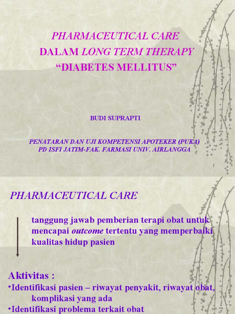 Perawatan Farmasi untuk Diabetes Melitus | PDF | Kesehatan Holistik