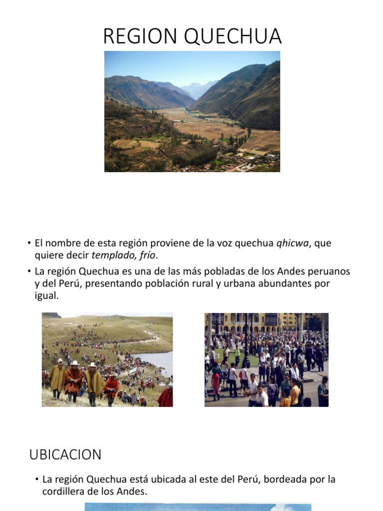 Información sobre la Región Quechua | PDF