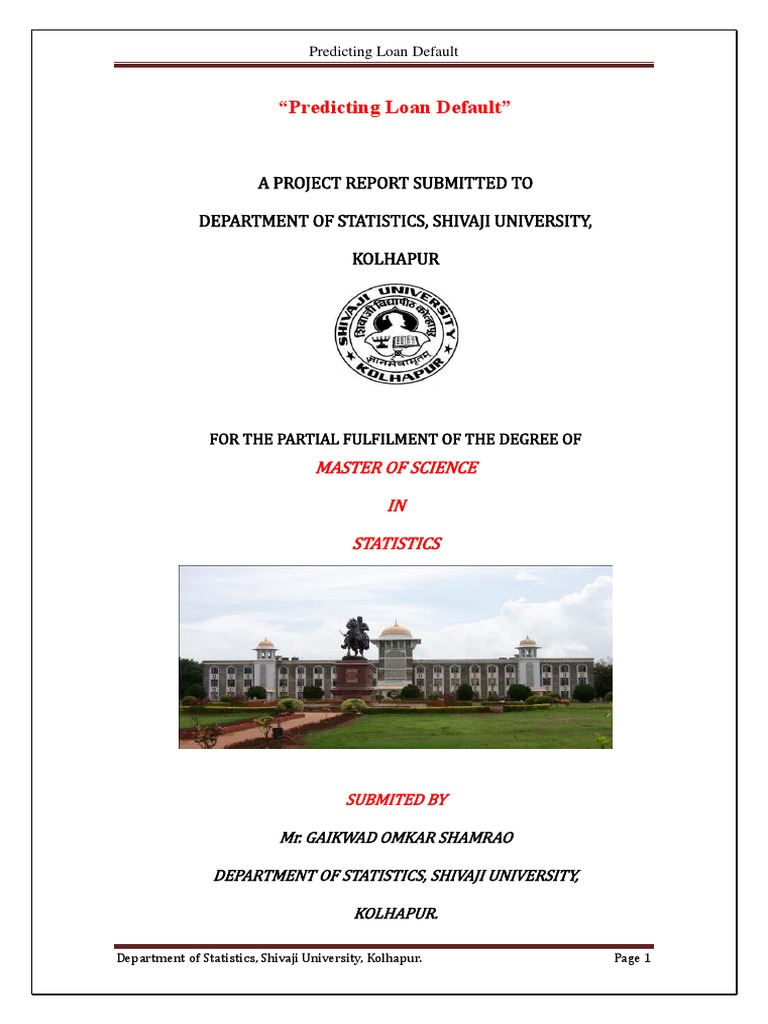 Predicting Loan Default: Developing Classification Models Using Data Mining Techniques to ...