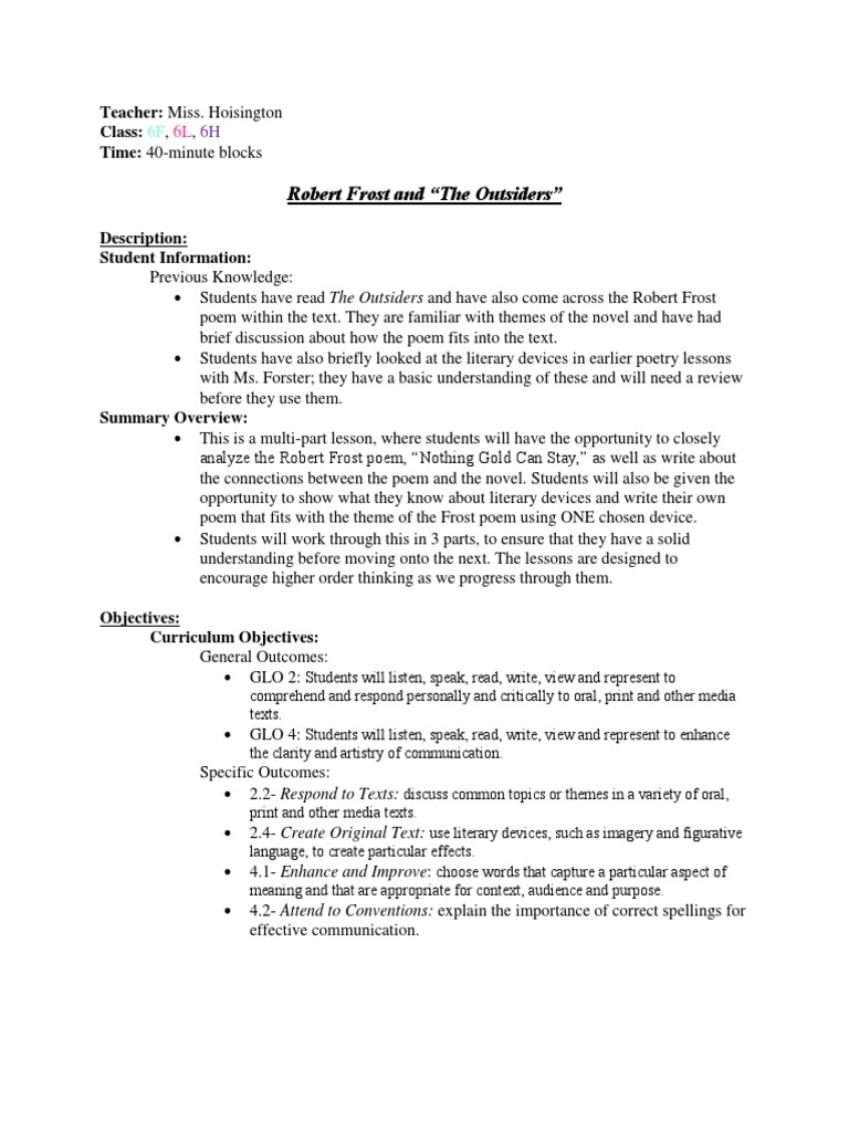 Robert Frost Lesson Part 1-3 Portfolio | PDF | Worksheet | Poetry