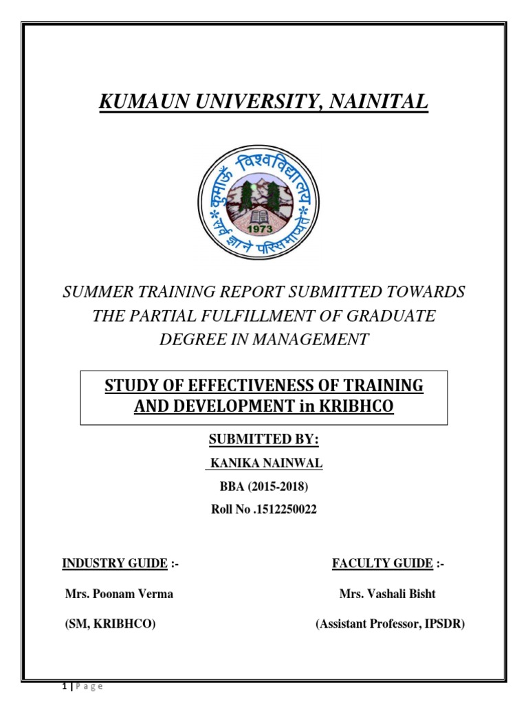 Summer Internship Report | PDF | Competence (Human Resources) | Business