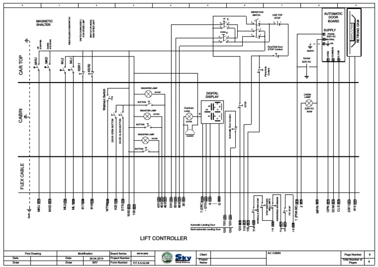 Doppler Elevator Electrical Diagram | PDF | Elevator | Manufactured Goods