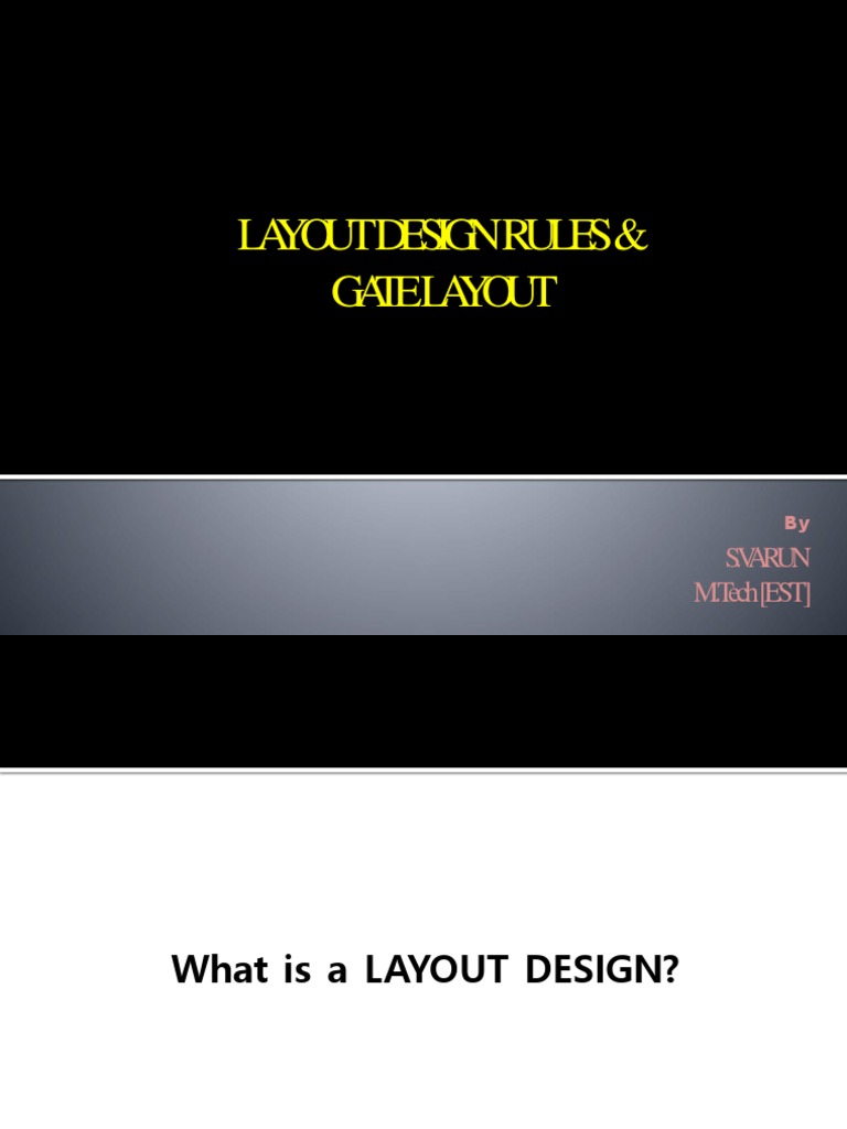 Layout Design Rules | PDF | Cmos | Digital Electronics