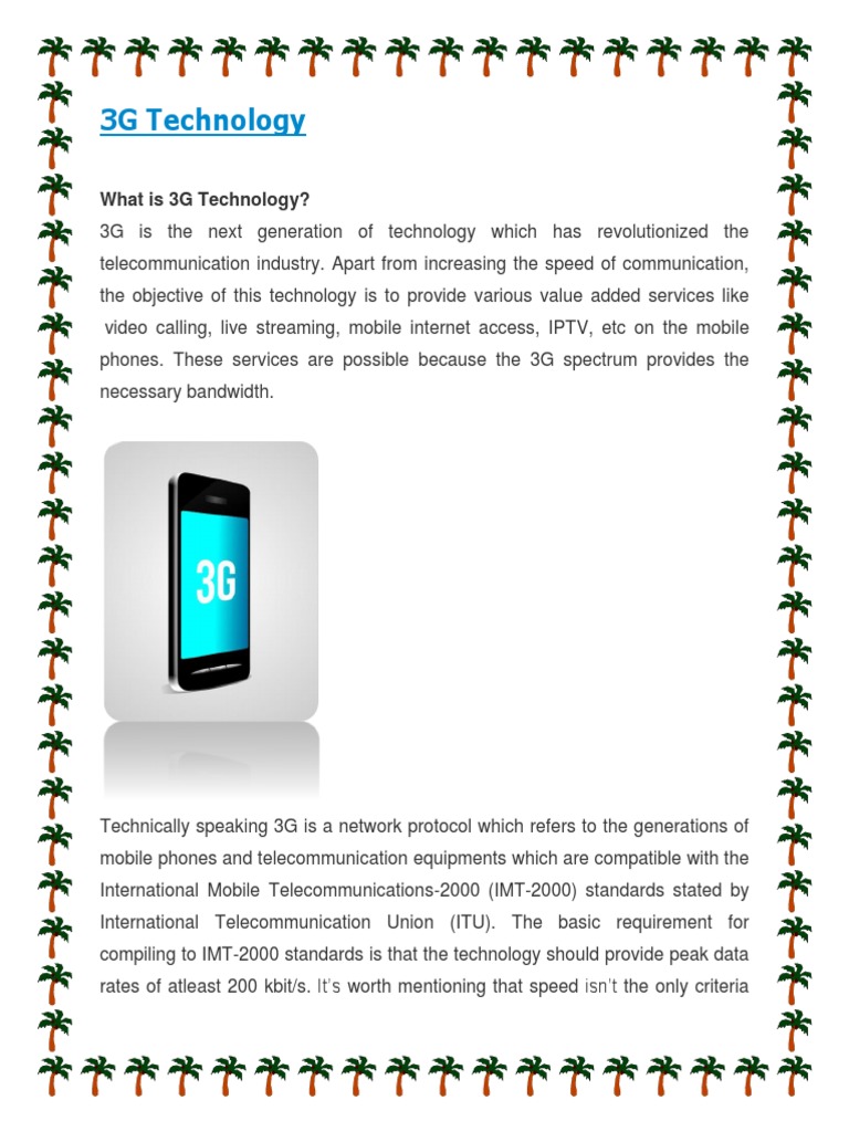 3G Technology | PDF | 3 G | 4 G