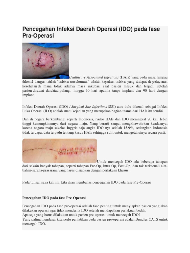 Pencegahan Infeksi Daerah Operasi | PDF