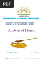 Class XII Chemistry Investigatory Project Analysis of Honey | PDF ...