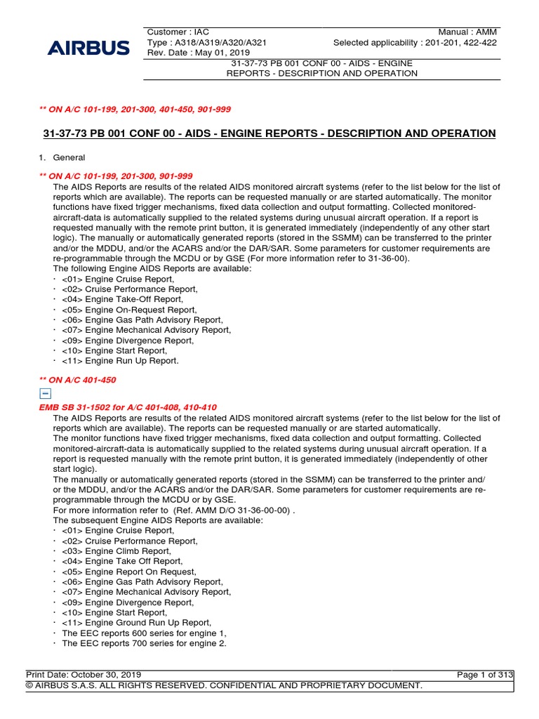 Aircraft Reports | PDF | Airbus | Aircraft