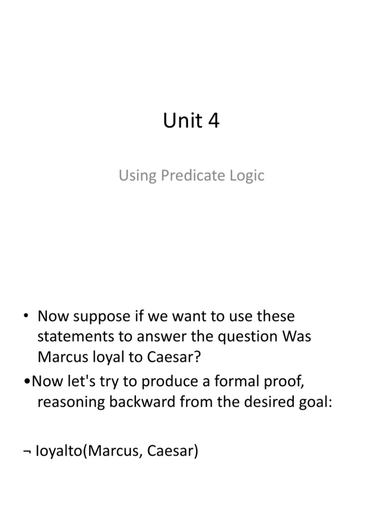 Artificial Intelligence (Predicate Logic) | PDF | Metalogic | Logic