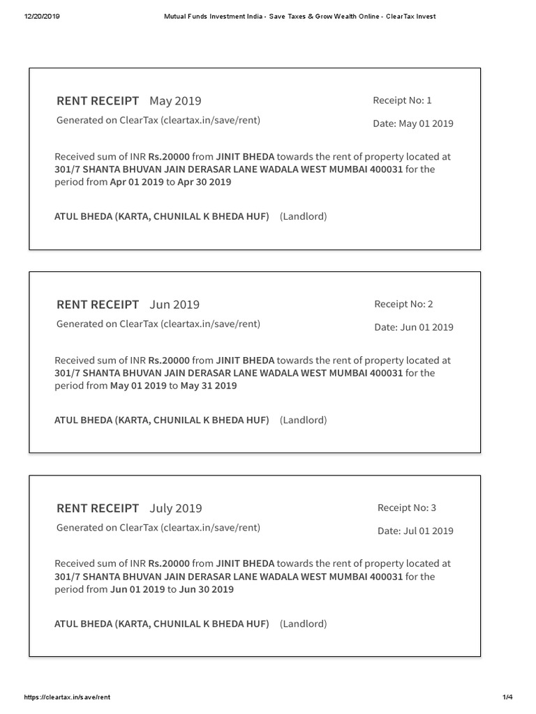 Rent Receipts PDF | PDF | Urban | Property