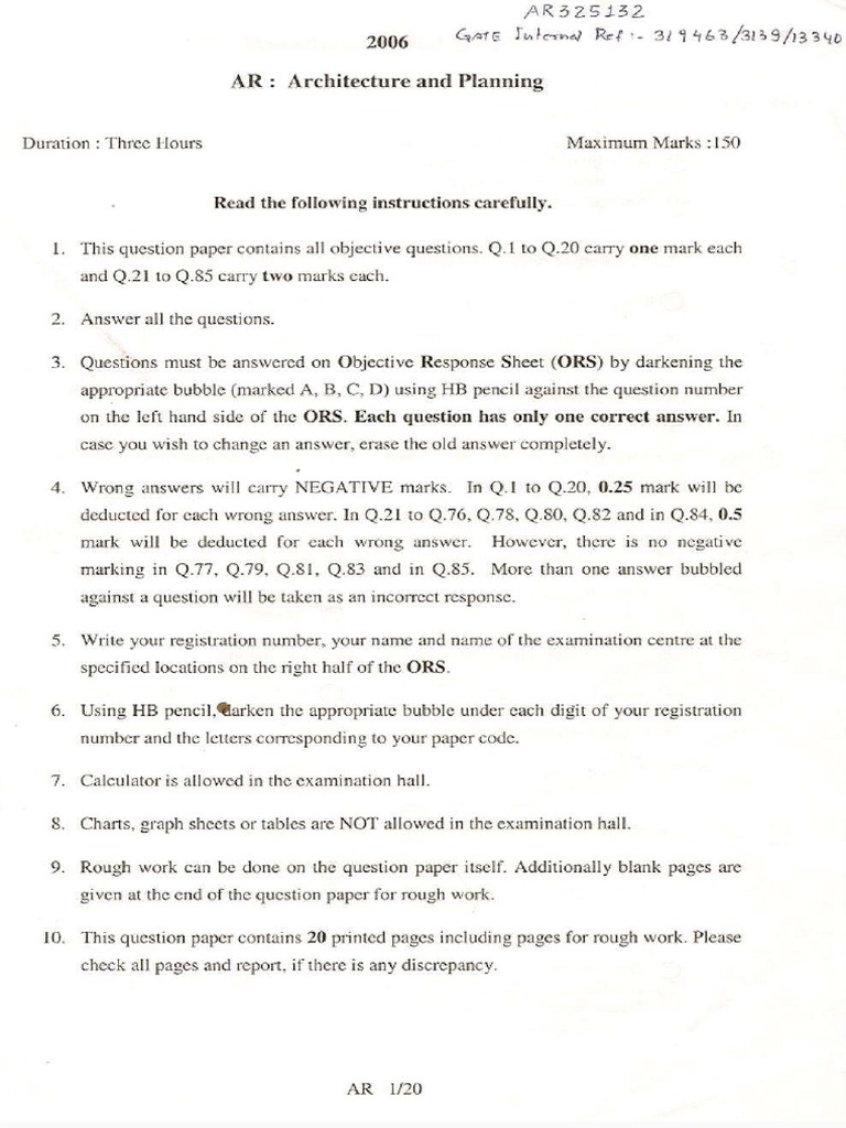 Gate Question Bank 91 To 18 | PDF
