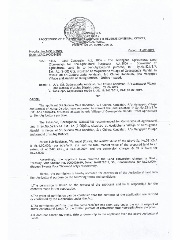 NALA Conversion For 521 | PDF