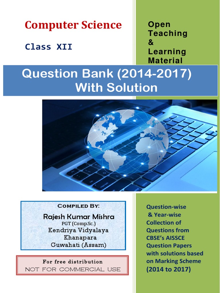 Question-wise and Year-wise Collection of Questions from CBSE's AISSCE Question Papers (2014 ...