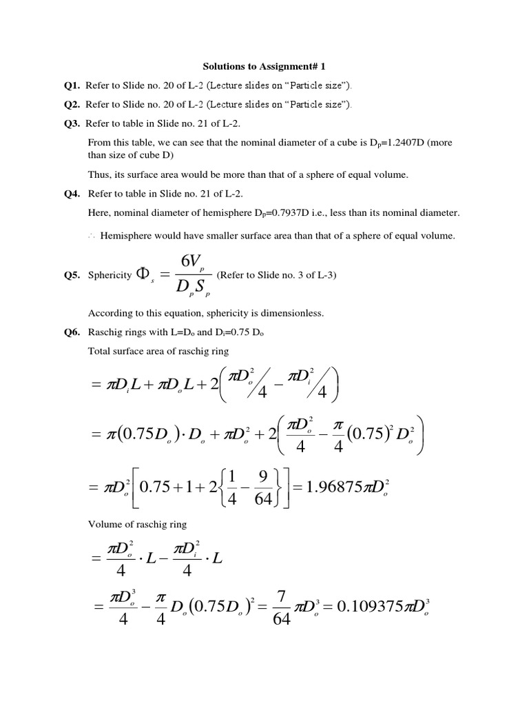 MUO Assignment 1 - Solution | PDF | Sphere | Mechanics