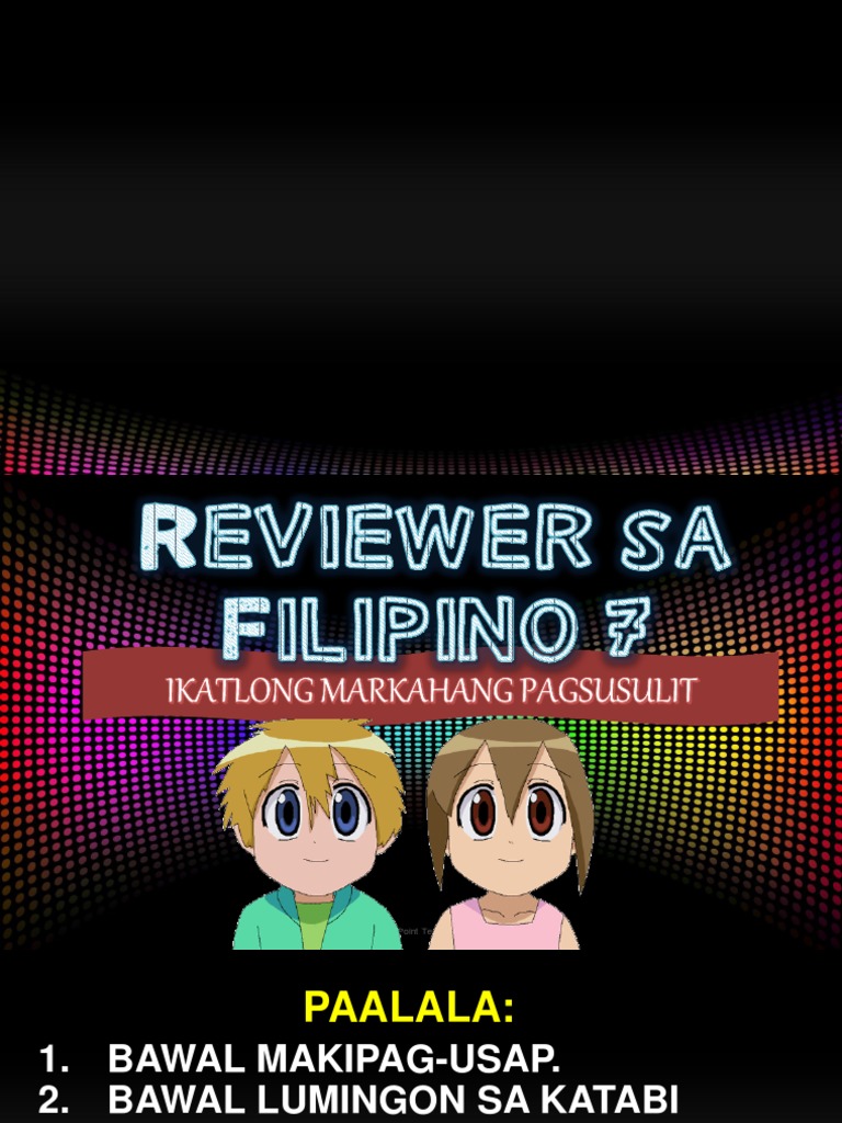 Reviewer Sa Filipino 7 Ikatlong Markahan | PDF