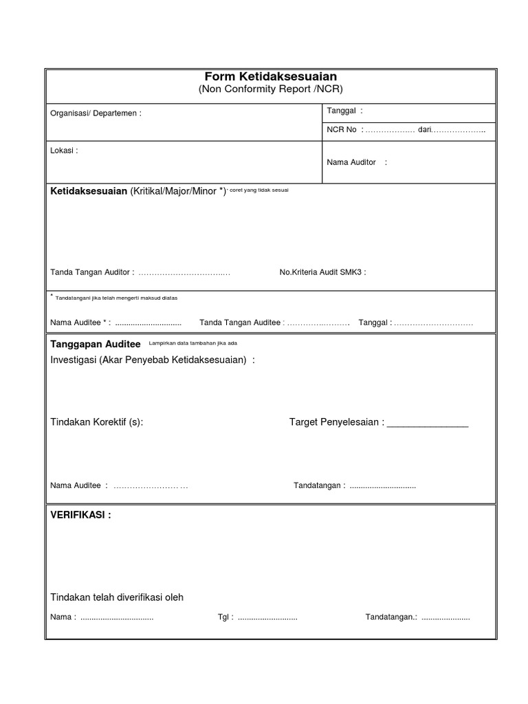 Form NCR | PDF | Hukum
