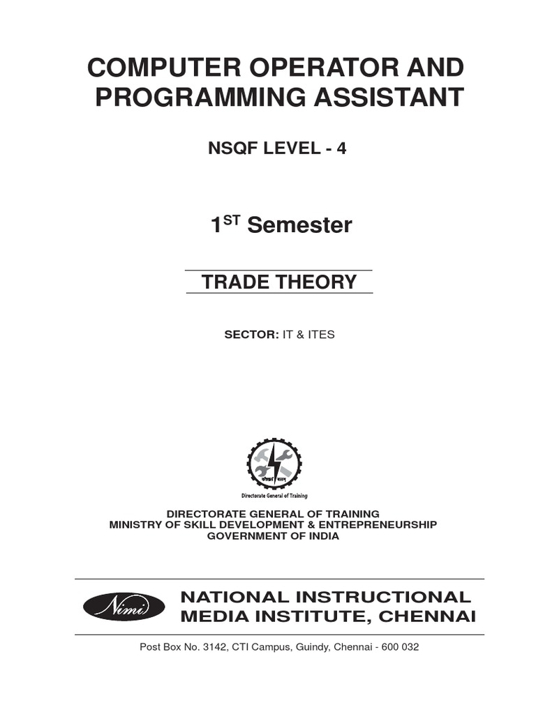 COPA (NSQF) - 1st Sem - Trade TheoryWM | PDF | Fires | Integrated Circuit