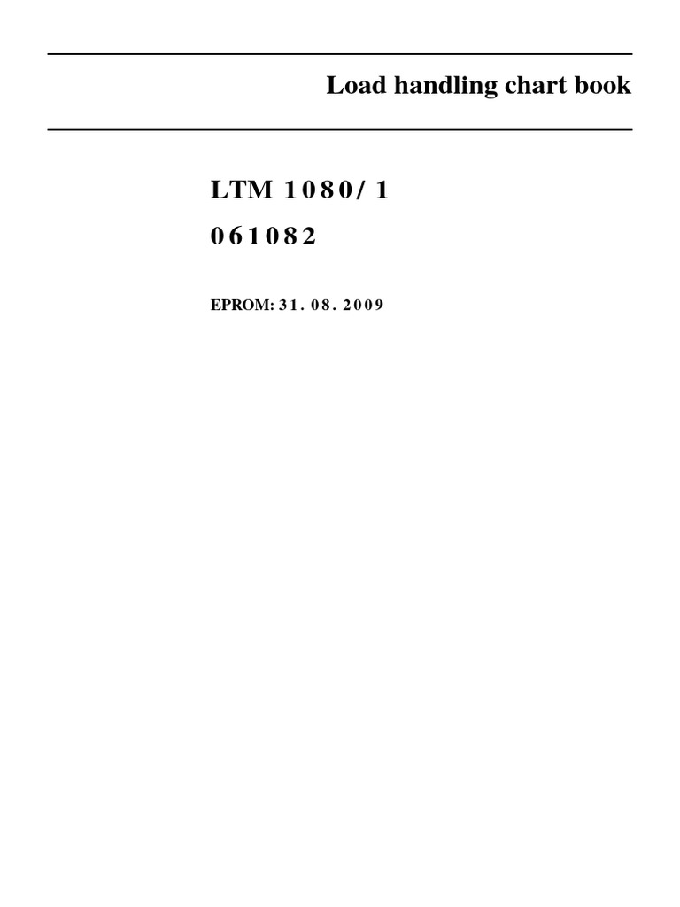 Liebherr LTM1080-1 Load Chart | PDF | Crane (Machine) | Rope