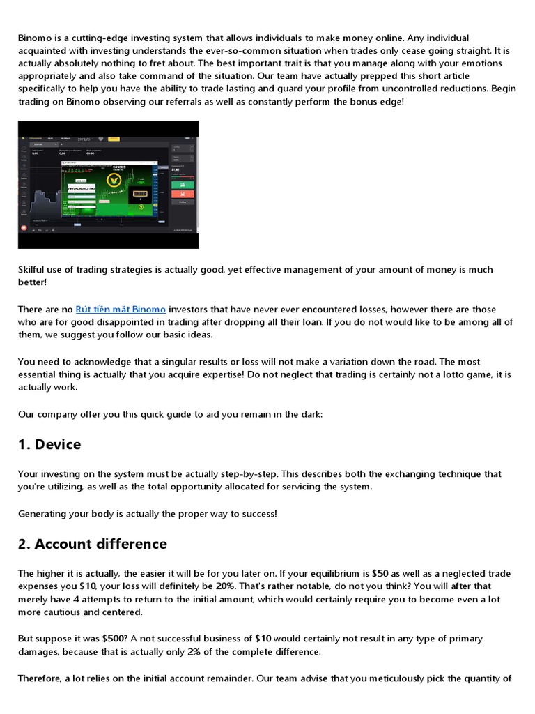 Binomo Trading Guide for Beginners | PDF | Economies | Psychological ...