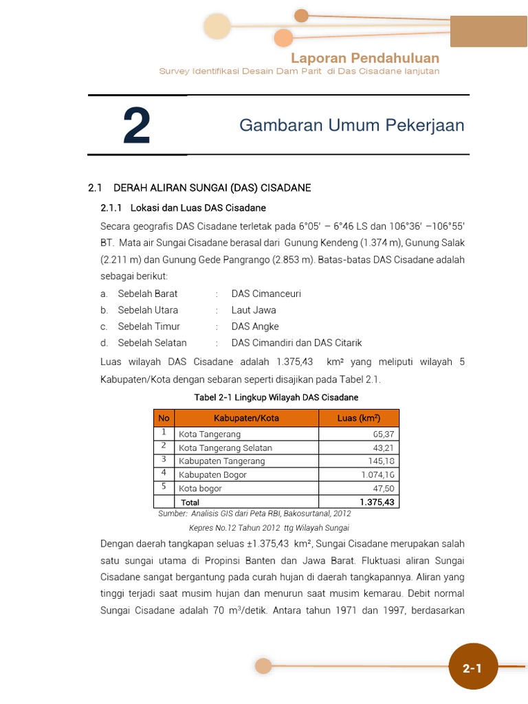 Identifikasi DAS Cisadane dan Debit Sungai | PDF