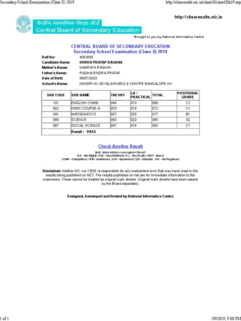 Mark Sheet | PDF | Educational Assessment And Evaluation | Education Policy