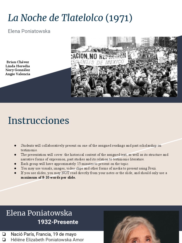 La Noche de Tlatelolco: Testimonio y Contexto | PDF | Estudiantes ...