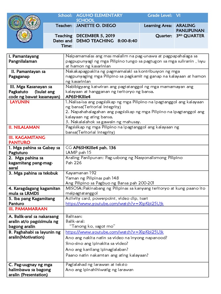 AP 6 q3 Cot Demo Plan | PDF
