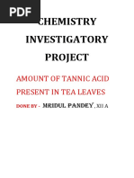 Chemistry Investigatory Project: Acidity in Tea Leaves | PDF