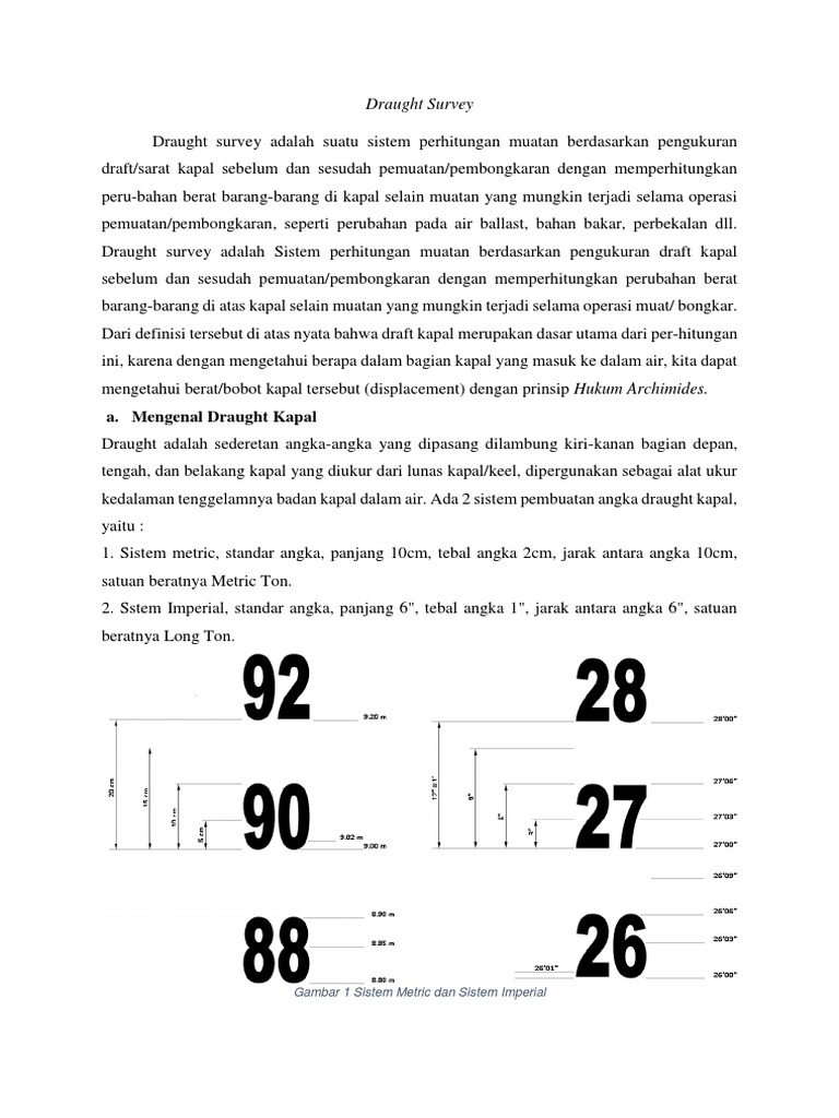 Draught Survey | PDF