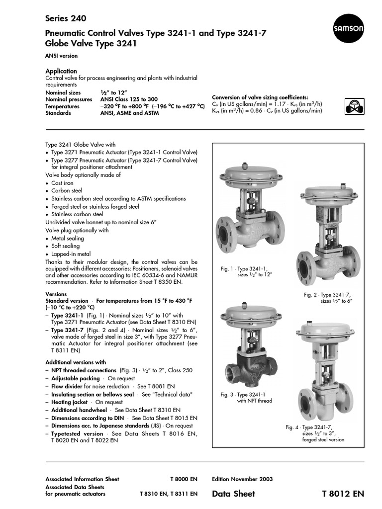 Control Valve - Samson PDF | PDF | Valve | Carbon