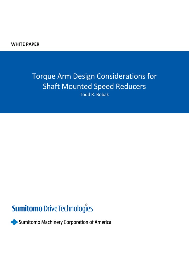 Torque Arm Design Consideration For Shaft Mounted Reducers | PDF ...