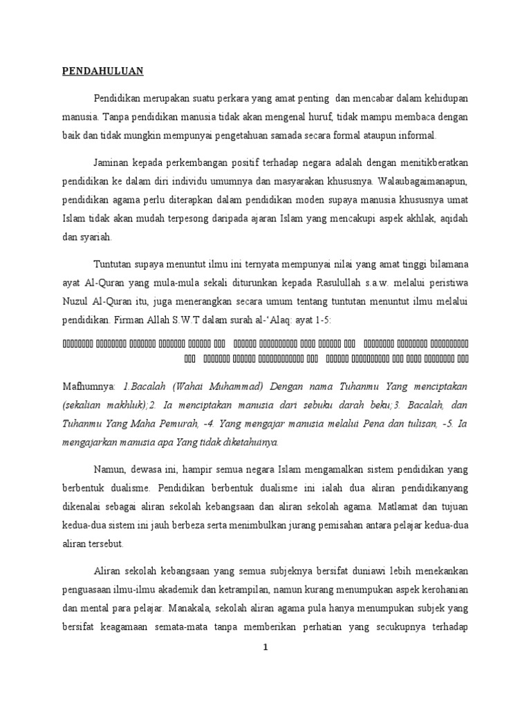 Dualisme Dalam Pendidikan | PDF | Ilmu Sosial | Sains & Matematika