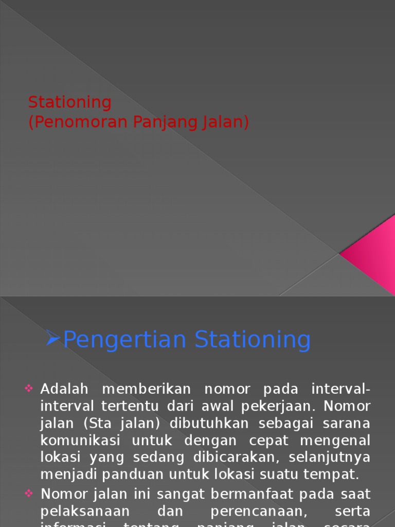 Arti dan Penomoran STA Jalan | PDF