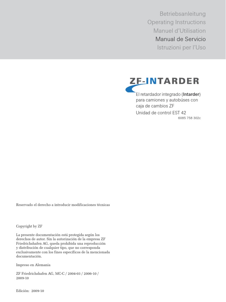 Intarder 3 Truck PDF | PDF | Transmisión (Mecánica) | Acelerador