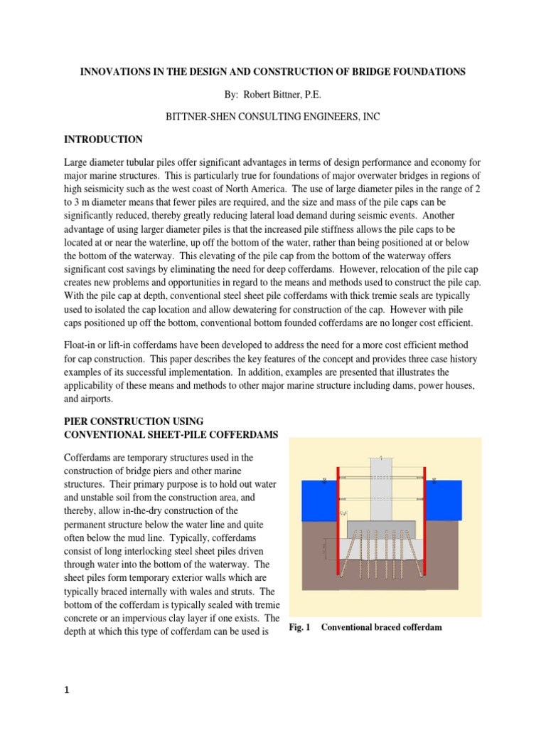 BRIDGE FOUNDATIONS INNOVATIONS | PDF | Deep Foundation | Dam