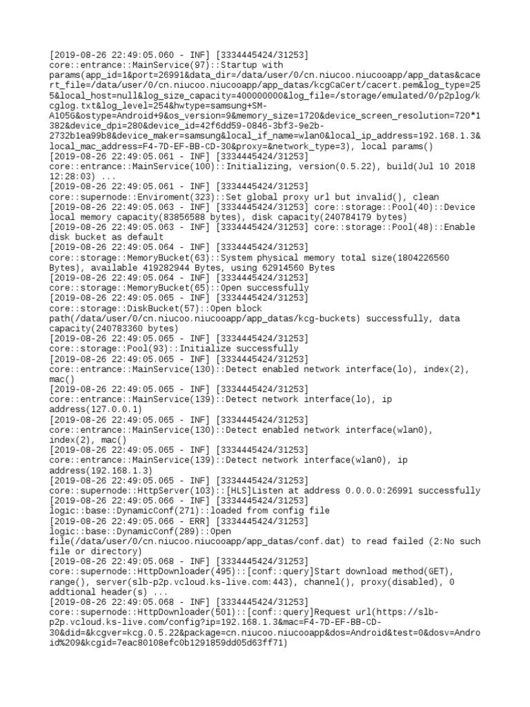 Naruto App Initialization Log | PDF | Computer Data Storage | Proxy Server