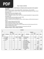 Double Column Cash Book Questions 1 and 2 Answers | PDF | Banking ...