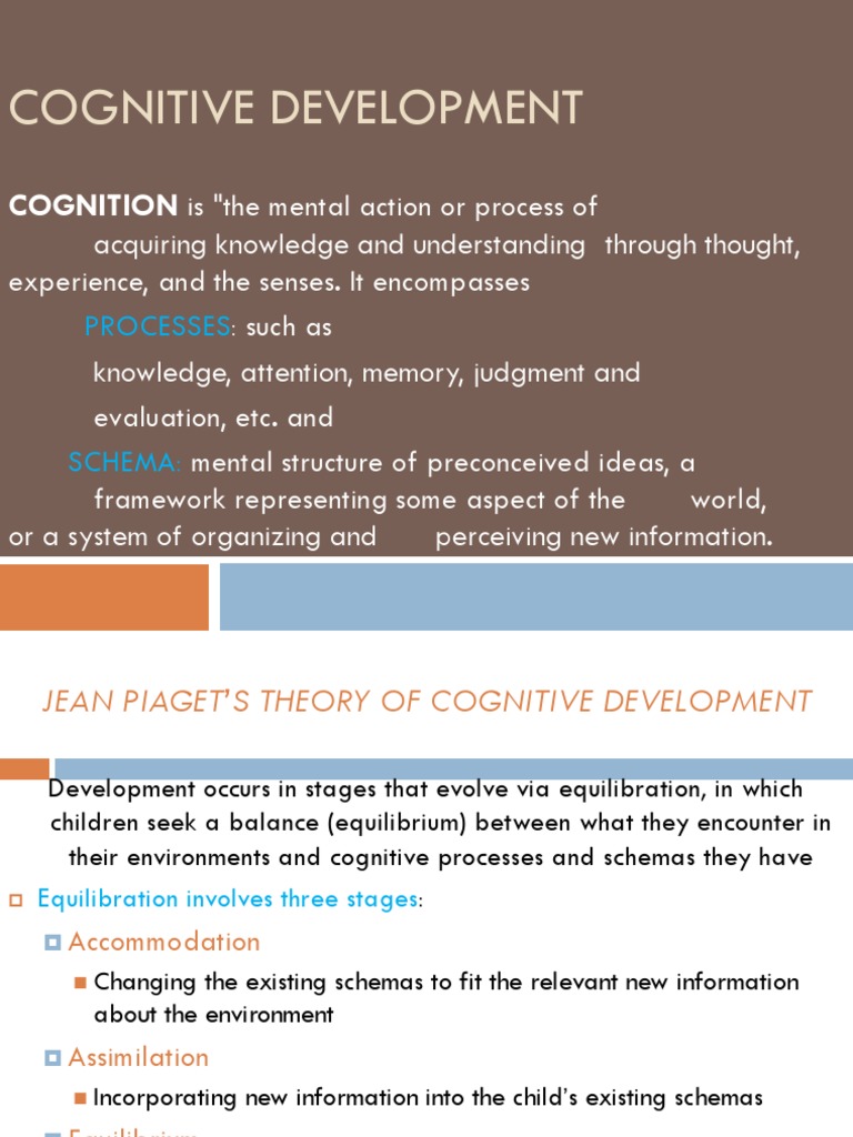 Piaget's Theory On Cognitive Motor Development | PDF | Cognitive ...