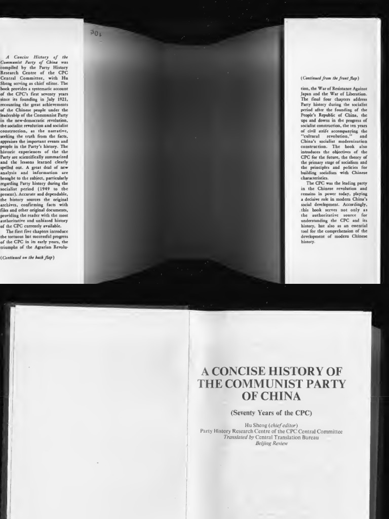 Concise History CPC - Text | Communist Party Of China | Socialism