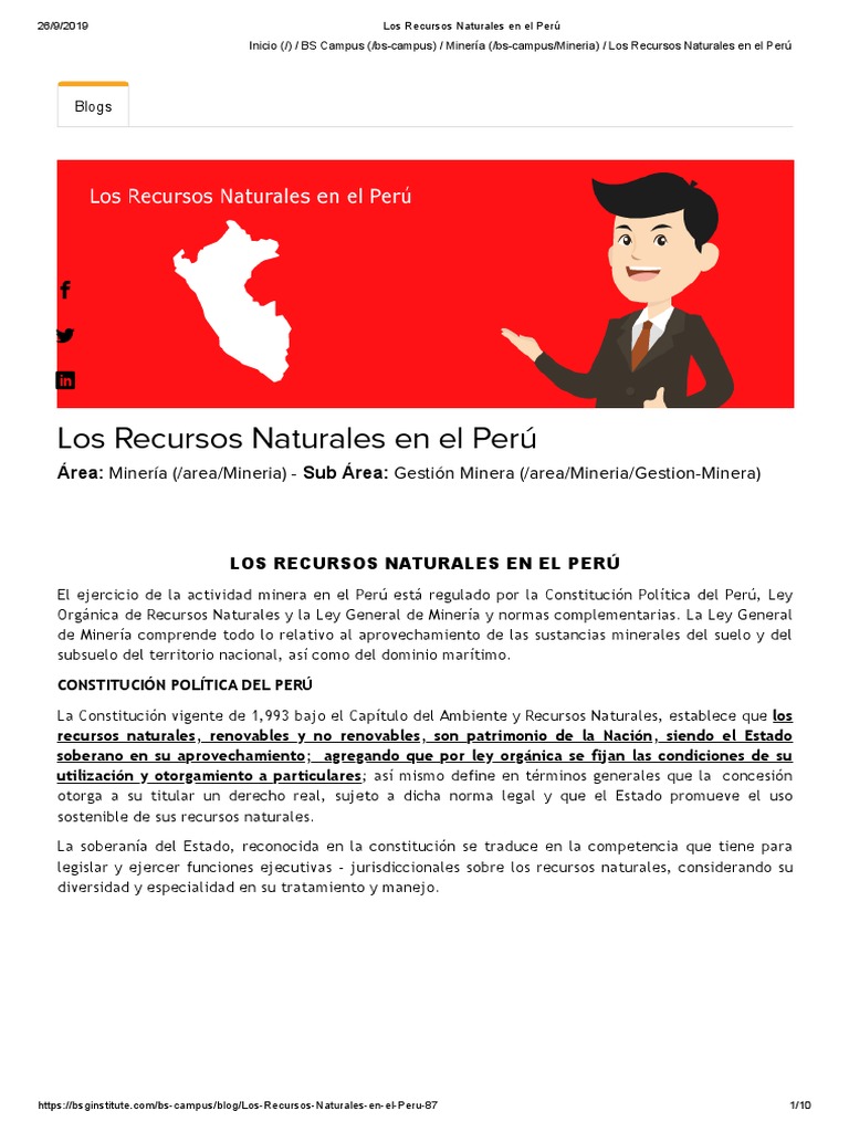 Los Recursos Naturales en El Perú | PDF | Minería | Naturaleza