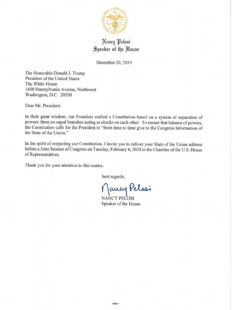 12.20.19 Letter To President Trump | PDF