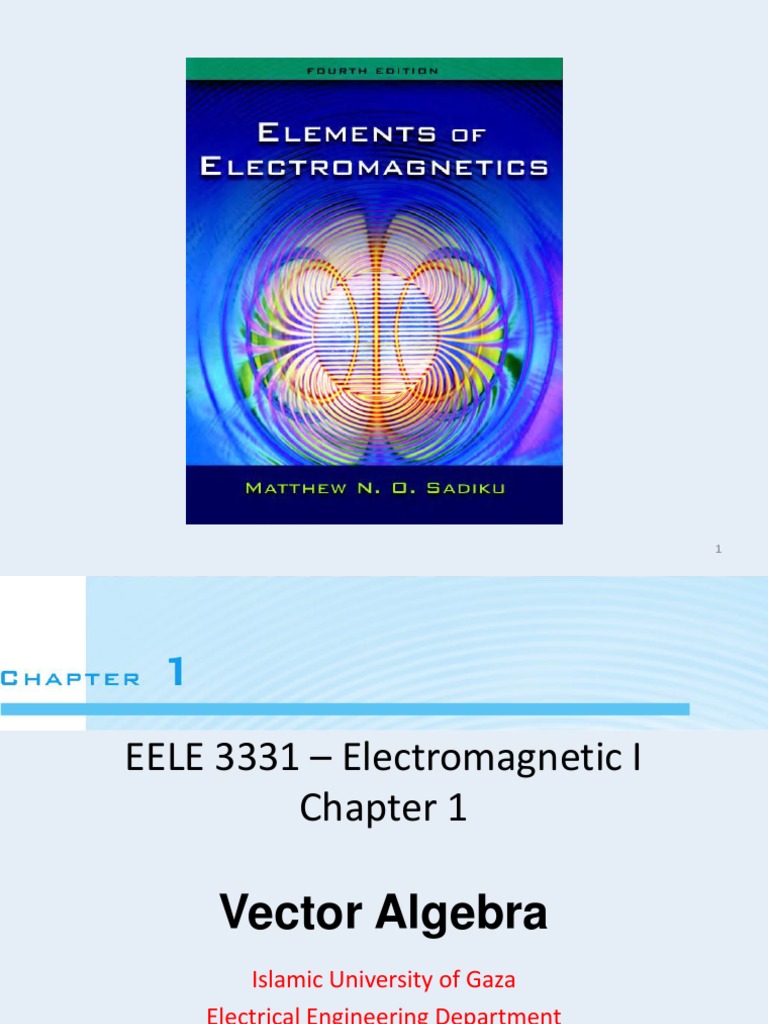 Electromagnetic Field Vector Algebra | PDF | Euclidean Vector ...