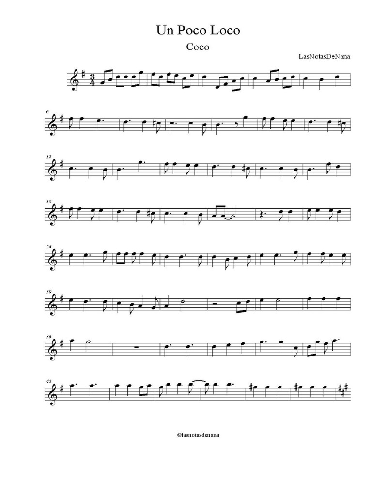 Un Poco Loco Sheet Music | PDF