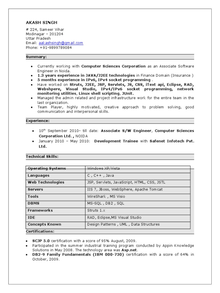 CV Akash | PDF | Computing Platforms | Software