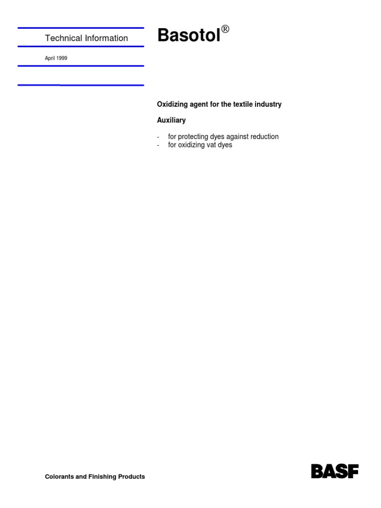 Basotol | PDF | Dye | Dyeing