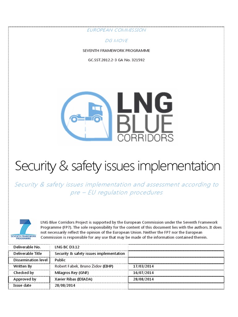 LNG BC D 3.12 Security and Safety Issues Implementation PDF | PDF ...